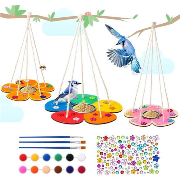 Toys | 3pack Bird Feeders For Kids Arts And Crafts Kit Diy Kids Crafts ...